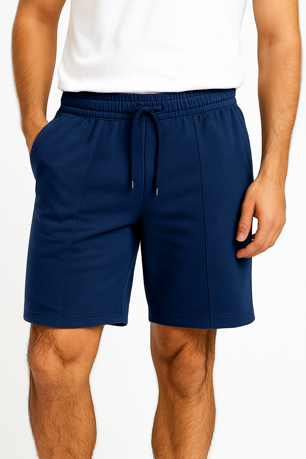 Men’s Essential Navy Blue Drawstring Shorts – Export Essential